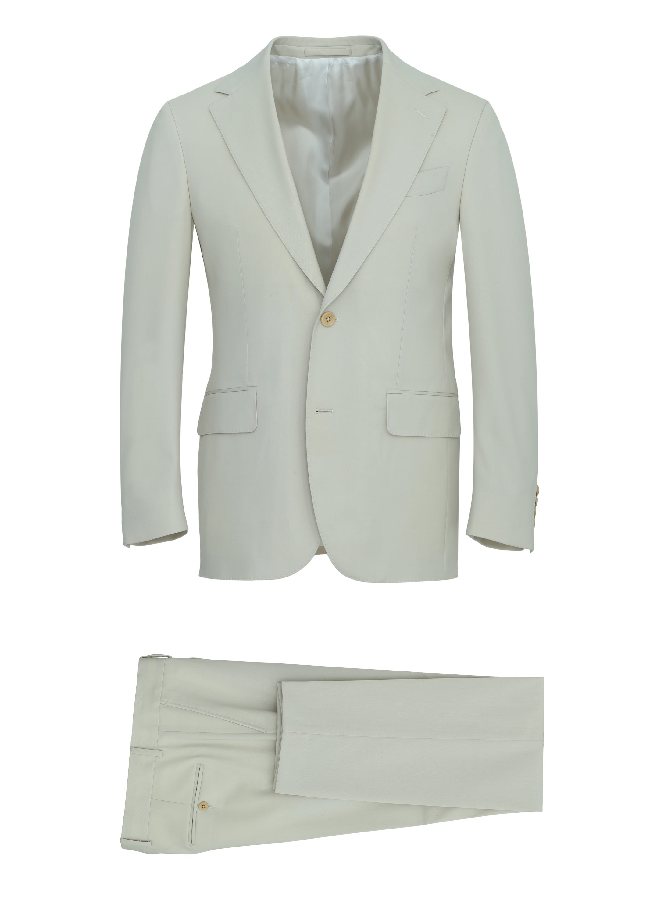 Tailored Fit Cream Suit - Bespoke Suits in London – Sergio Barone